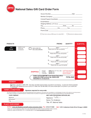 Fillable Online National Sales Gift Card Order Form - Cloudinary Fax ...