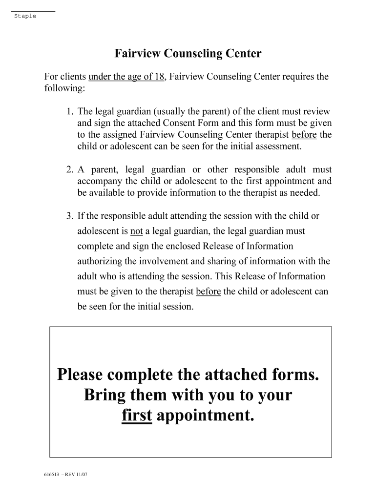Fillable Online Please complete the attached forms. Bring them with you to ... Fax Email Print ...