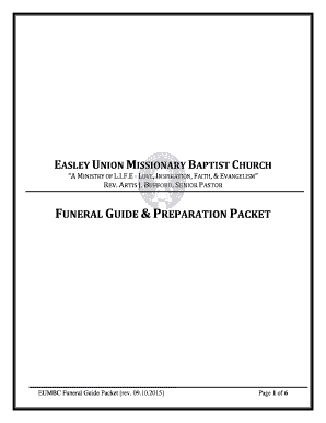 Fillable Online eumbc EASLEY UNION MISSIONARY BAPTIST CHURCH Fax Email ...