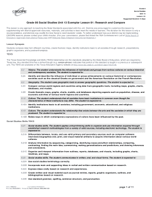 Fillable Online Grade 06 Social Studies Unit 13 Exemplar Lesson 01 - Midland ISD Fax Email Print ...