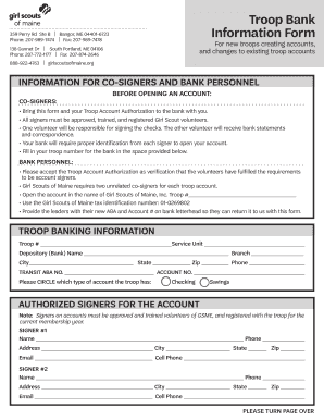 Fillable Online Troop Bank Fax Email Print - pdfFiller