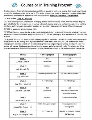 Fillable Online ounselor In Training Program - marshfieldbgc.com Fax ...