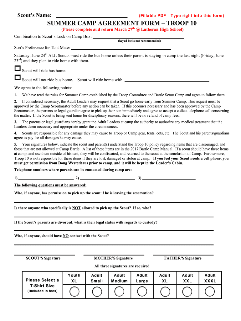 Fillable Online bsatroop10 Scout s Name: (Fillable PDF Type right into ...