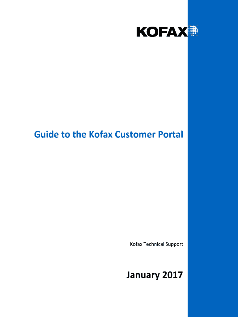 Fillable Online kofaxfrance Guide to the Kofax Customer Portal ...