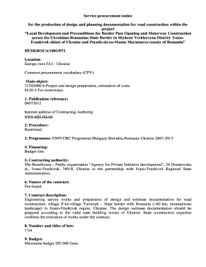 Fillable Online huskroua-cbc Service procurement notice engl 2 .doc ...