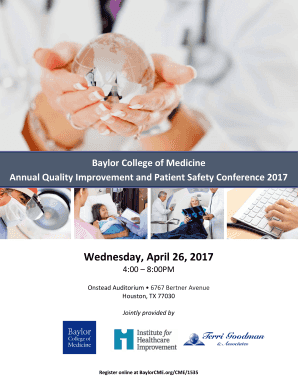 Fillable Online baylorcme Annual Quality Improvement and Patient Safety ...
