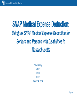 Fillable Online SNAP Medical Expense Deduction: Fax Email Print - pdfFiller