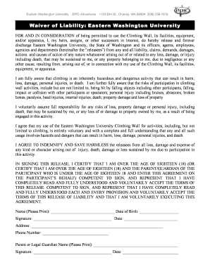 Fillable Online web ewu Fnl Wall Waiver 5-7-08.doc - web ewu Fax Email Print - pdfFiller