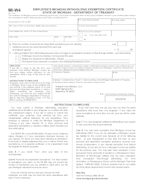 Fillable Online MI Form W-4 - : Oakland Yard Athletics Fax Email Print ...
