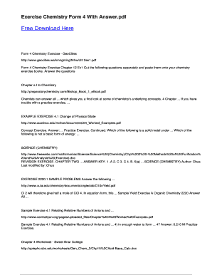 Fillable Online chemistry form 4 exercise and answer pdf Fax Email ...