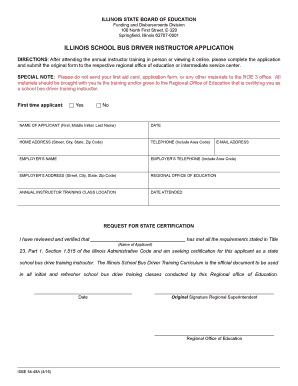 Fillable Online isbe 54-48A Illinois School bus driver Instructor ...