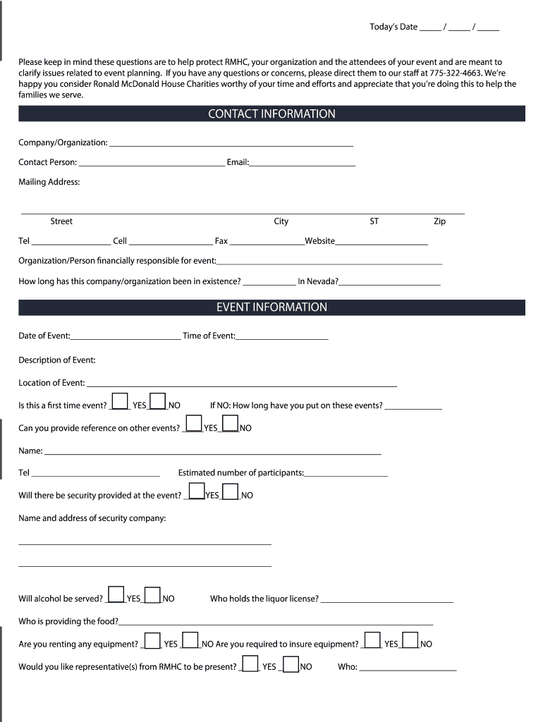 Fillable Online rmhc-reno with your event, your way - rmhc-reno Fax Email Print - pdfFiller