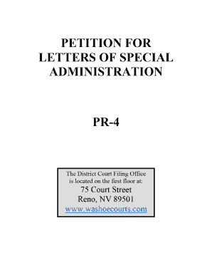 Fillable Online PETITION FOR LETTERS OF Fax Email Print - pdfFiller