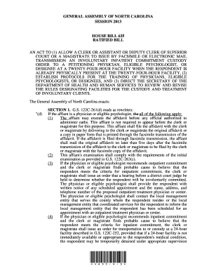 Fillable Online ncga state nc HOUSE BILL 635 Fax Email Print - pdfFiller
