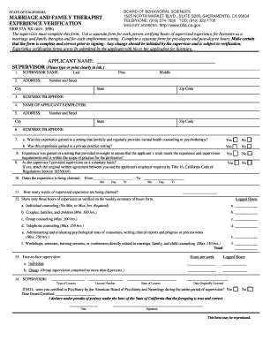 Fillable Online laviecounseling BBS: Experience Verification - La Vie ...