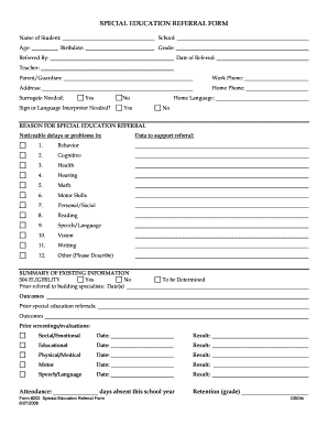 Fillable Online skitsap wednet Form 202 - Special Education Referral ...
