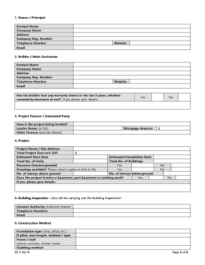 Fillable Online Builder/Developer Registration Form - BuildSafe Fax ...
