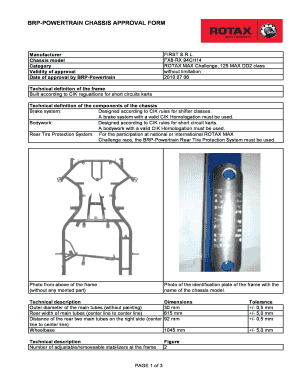 Fillable Online BRP-POWERTRAIN CHASSIS APPROVAL FORM - rotax-kart.com ...