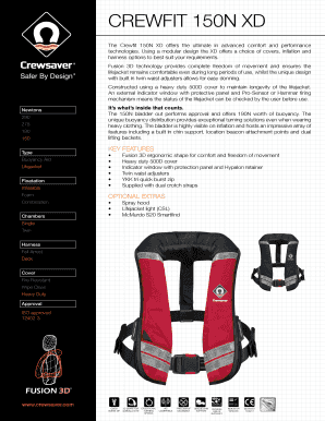 Fillable Online marnela The Crewfit 150N XD offers the ultimate in ...