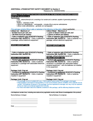 Fillable Online kwephilippines ADDITIONAL LITHIUM BATTERY SAFETY ...