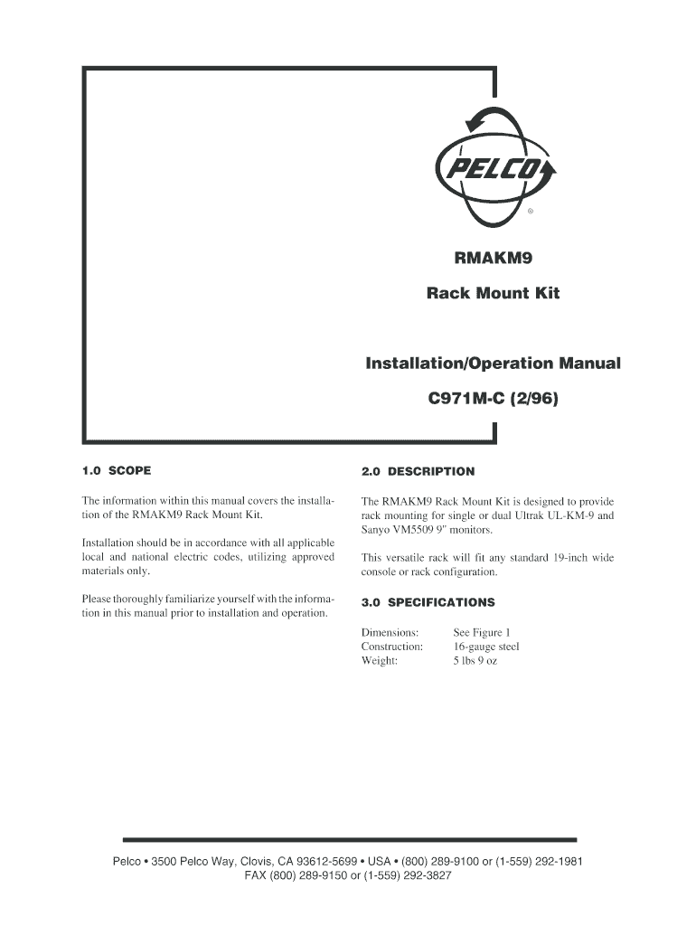 Fillable Online Rack Mount Kit Fax Email Print - pdfFiller