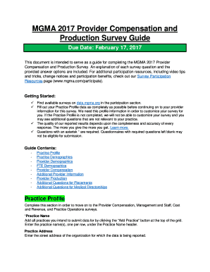 Fillable Online Production Survey Guide Fax Email Print - pdfFiller