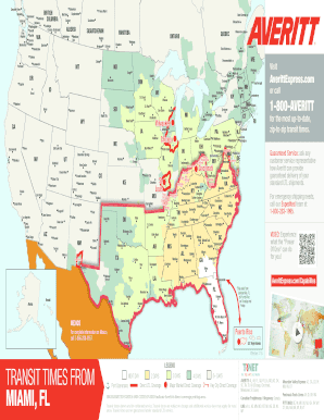 Fillable Online TRANSIT TIMES FROM - Averitt Express Fax Email Print ...