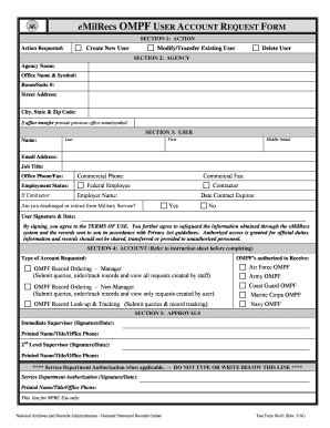 Fillable Online archives NRPC USER ACCOUNT REQUEST FORM Fax Email Print - pdfFiller