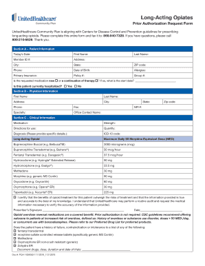 Fillable Online Long-Acting Opiates Fax Email Print - pdfFiller