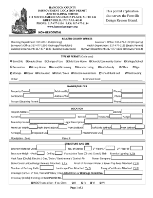 Fillable Online IMPROVEMENT LOCATION PERMIT Fax Email Print - pdfFiller