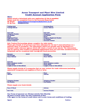 Fillable Online acorntransport Acorn Transport and Plant Hire Limited ...