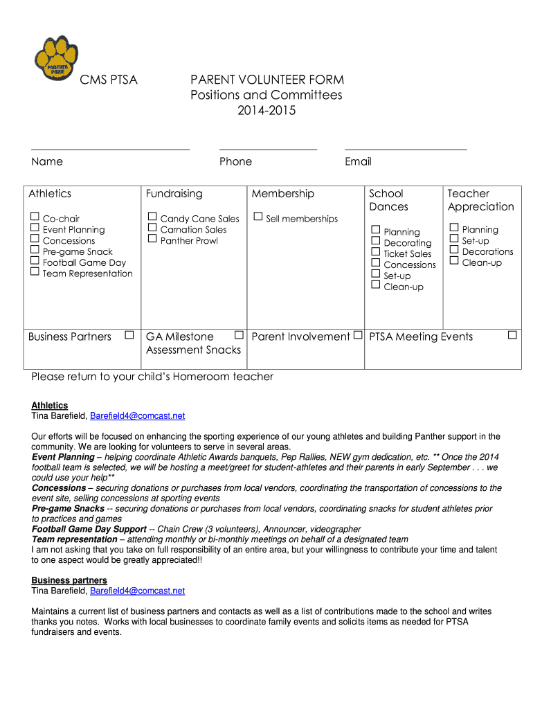 Fillable Online Positions and Committees Fax Email Print - pdfFiller