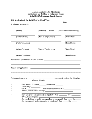 Fillable Online Annual Application for Admittance Fax Email Print ...