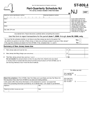 Fillable Online Form ST-809.4 Fax Email Print - pdfFiller