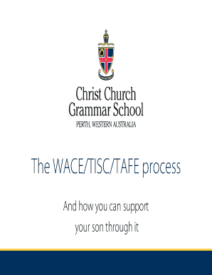 Fillable Online The WACE/TISC/TAFE process Fax Email Print - pdfFiller