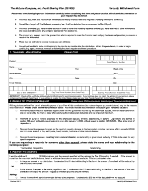 Fillable Online Hardship Withdrawal Form - Benefits OnLine Fax Email ...