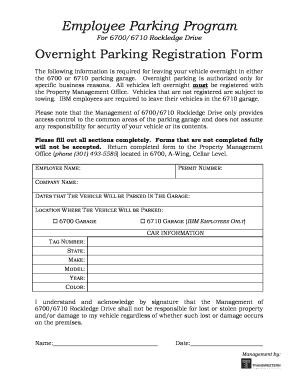Fillable Online to download an Overnight Parking Form Fax Email Print ...