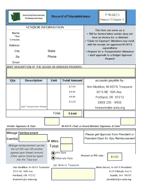 Fillable Online W-ASTA Claim Expense Invoice.pdf Fax Email Print - pdfFiller