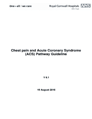 Fillable Online Chest Pain and Acute Coronary Syndrome (ACS) Pathway ...