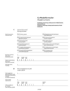 Fillable Online C2 Modelformulier Model C2 Form - Fax Email Print ...