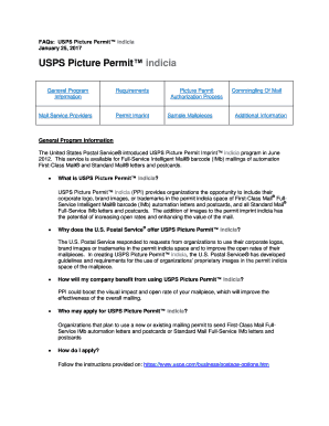 Fillable Online New FAQ: Picture Permit Imprint Indicia - Fax Email ...