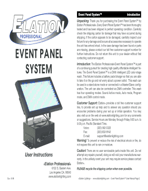 Fillable Online EVENT PANEL SYSTEM Fax Email Print - pdfFiller