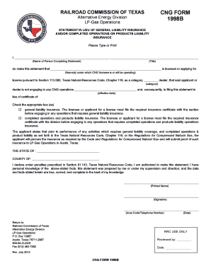Fillable Online CNG FORM 1998B - Railroad Commission Fax Email Print ...