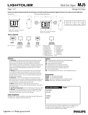 Fillable Online MJ5 Exit Signs Fax Email Print - pdfFiller