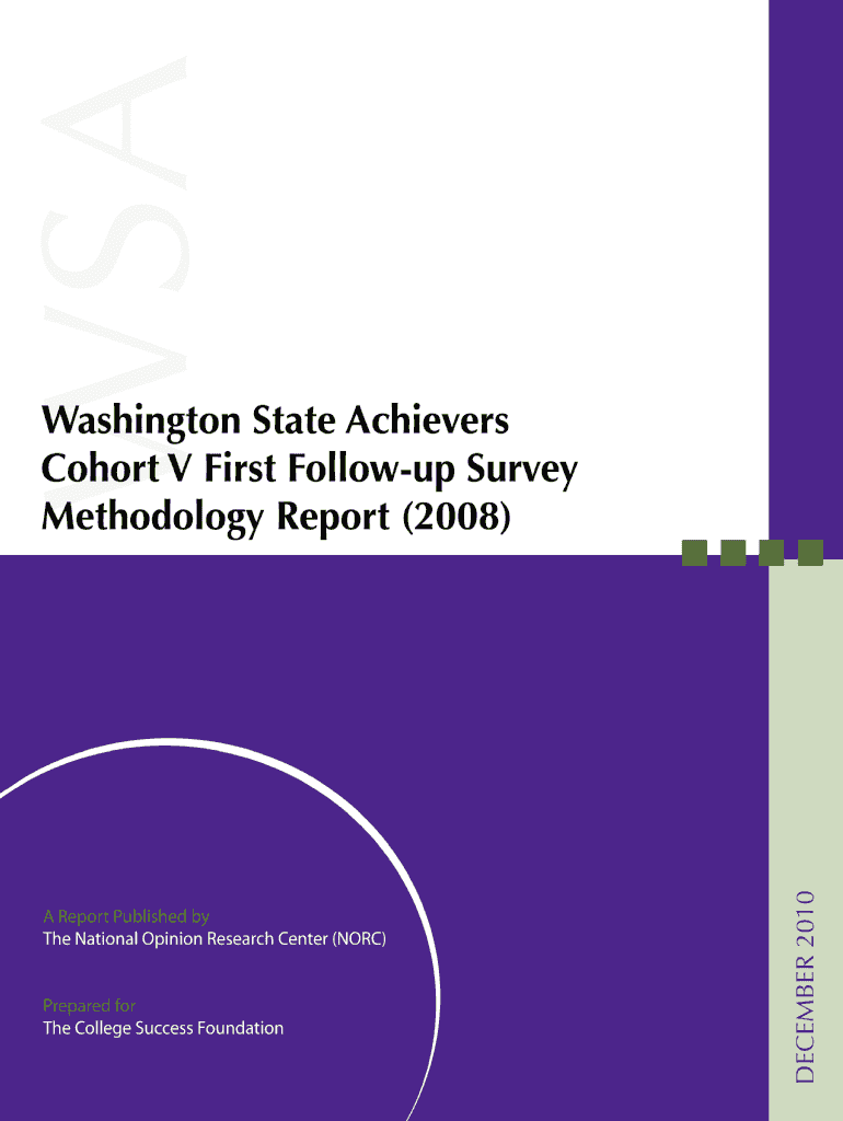 Fillable Online Washington State Achievers Cohort V First Follow-up ...