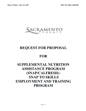 Fillable Online REQUEST FOR PROPOSAL FOR SUPPLEMENTAL NUTRITION ...