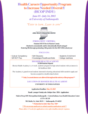 Fillable Online Health Careers Opportunity Program to Increase Needed ...