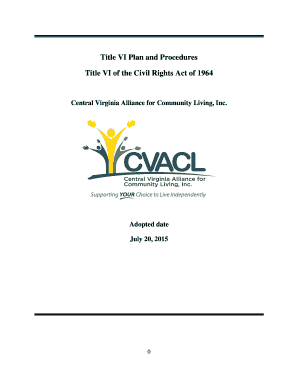 Fillable Online Title VI Plan and Procedureswp - CVACL Fax Email Print ...