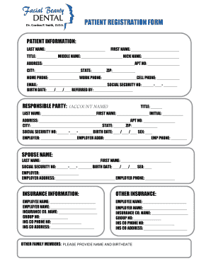 Fillable Online PATIENT REGISTRATION FORM - d1l9wtg77iuzz5.cloudfront.net Fax Email Print ...