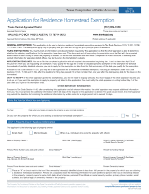 Fillable Online 50-114 Application for Residence Homestead Exemption ...